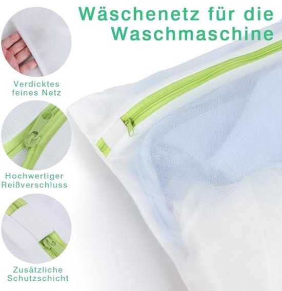 Wasnet voor wasmachine - 3 stuks kleine waszakken (23 x 30 cm ...