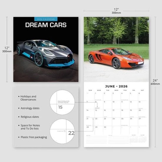Dream Cars Kalender 2026 | bol