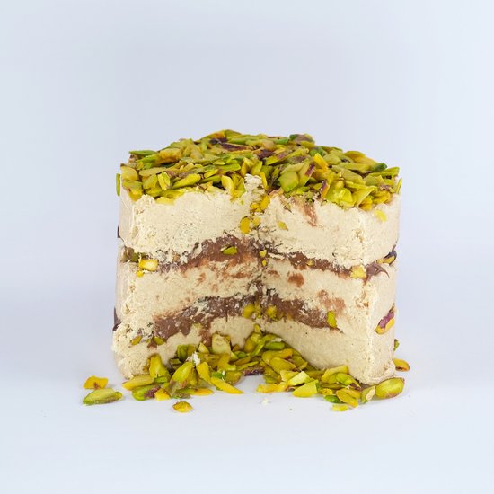 Premium Halva Cake – 450g – Pistachio & Chocolate | bol