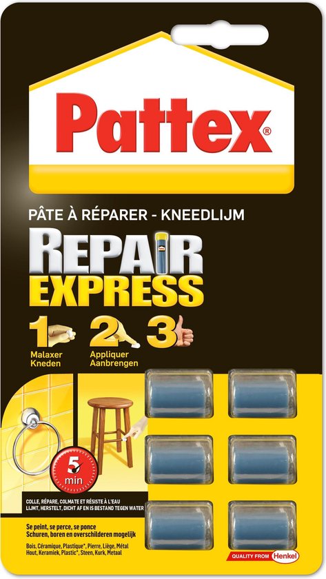 Pattex Reparatiepasta Kneedlijm Repair Express 30 g - Reparatielijm | bol