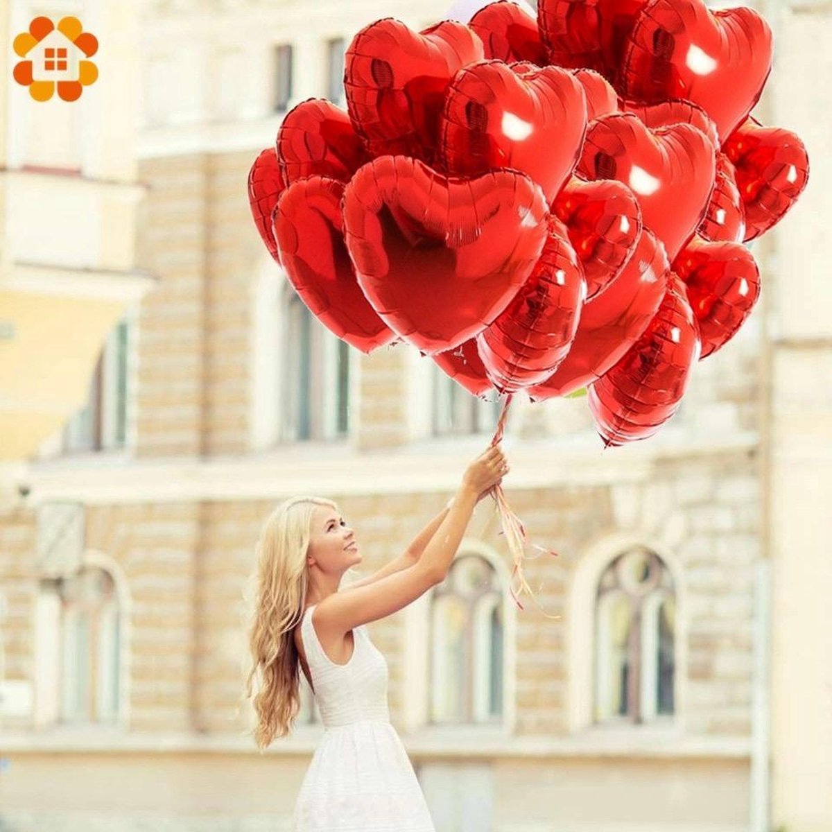 Ballon hart rood 45 cm (5 stuks) Valentijn folieballon - helium ...