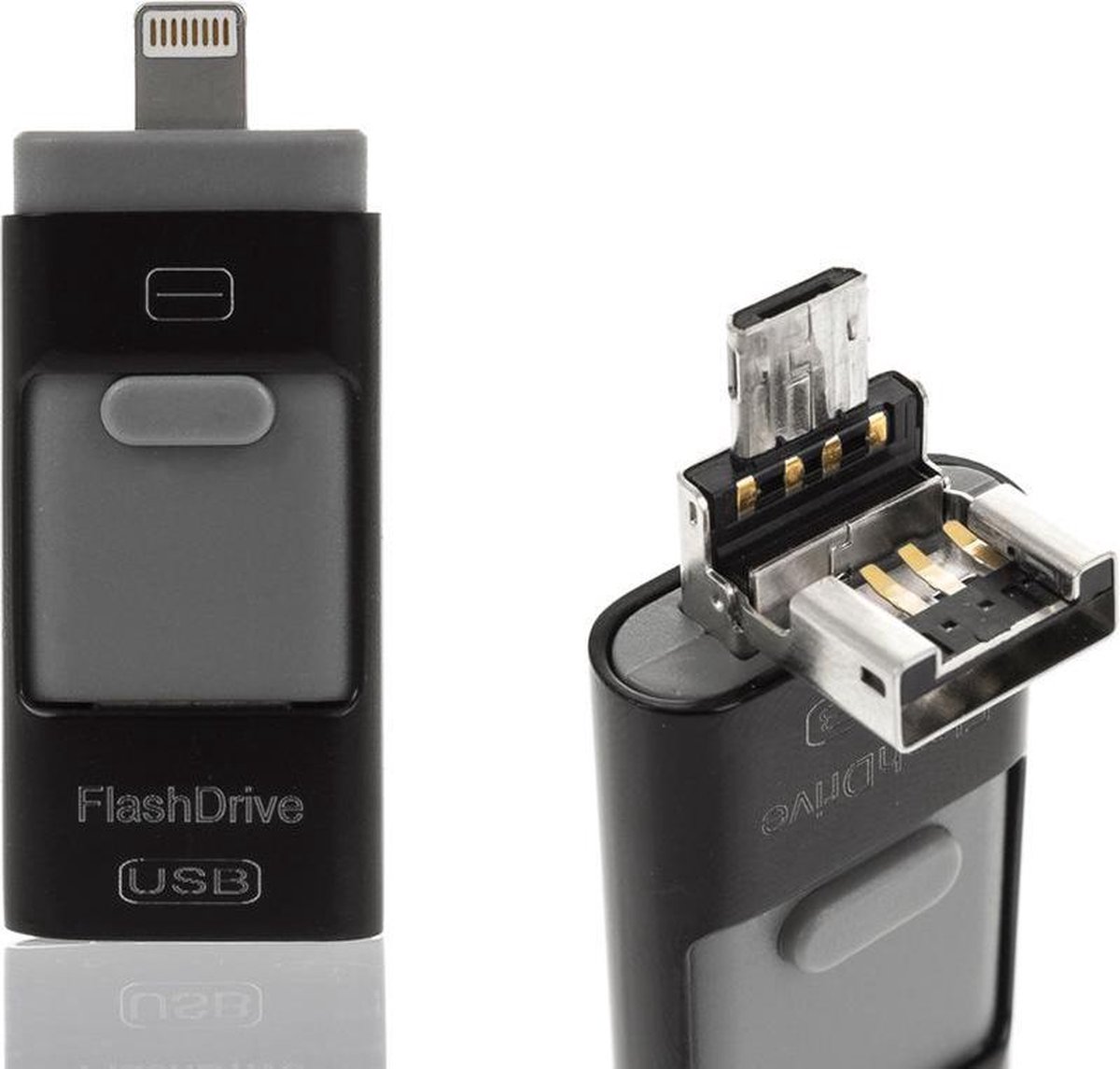 USB stick – flashdrive 64GB – voor iPhone Android en PC of Mac - Zwart ...