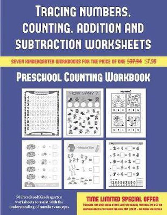 Preschool Counting Workbook- Preschool Counting Workbook (Tracing ...