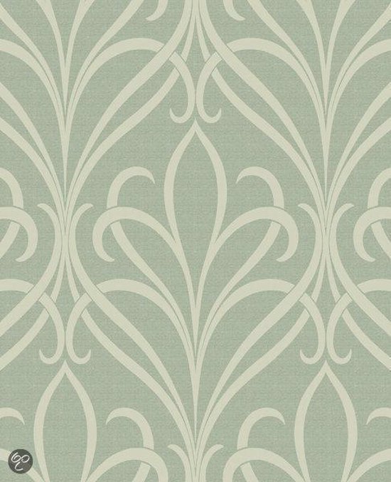 Dutch Wallcoverings Vliesbehang - new damask - groen | bol.com