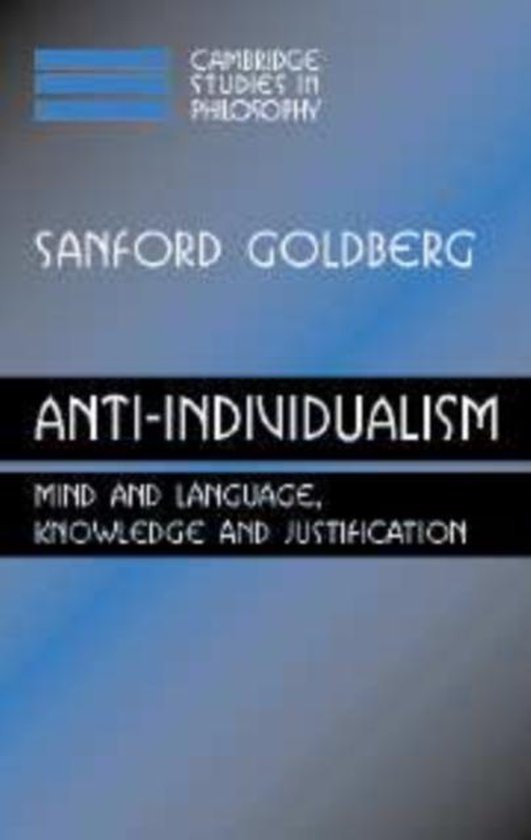 Anti-Individualism | 9780521169240 | Sanford C. Goldberg | Boeken | bol