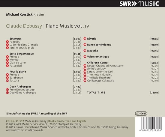 Michael Korstick - Debussy: Piano Music Vol.IV (CD), Michael Korstick | Muziek | bol