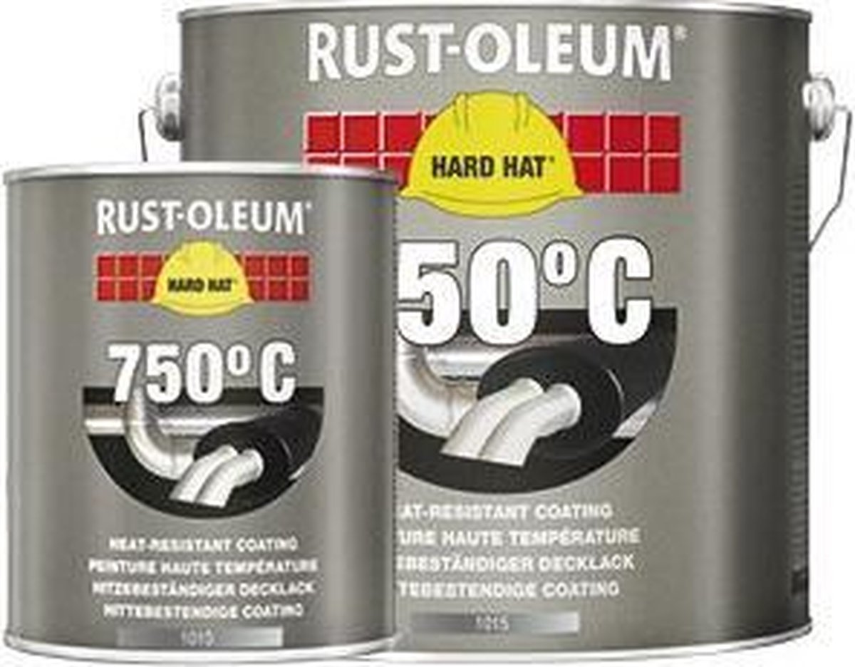 Rust-Oleum Hittebestendige Verf in blik 750℃ - Zwart - 2,5 liter | bol.com