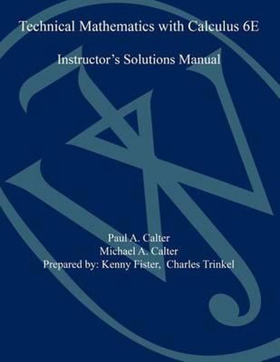 Technical Mathematics with Calculus | 9781118061244 | Paul A. Calter ...