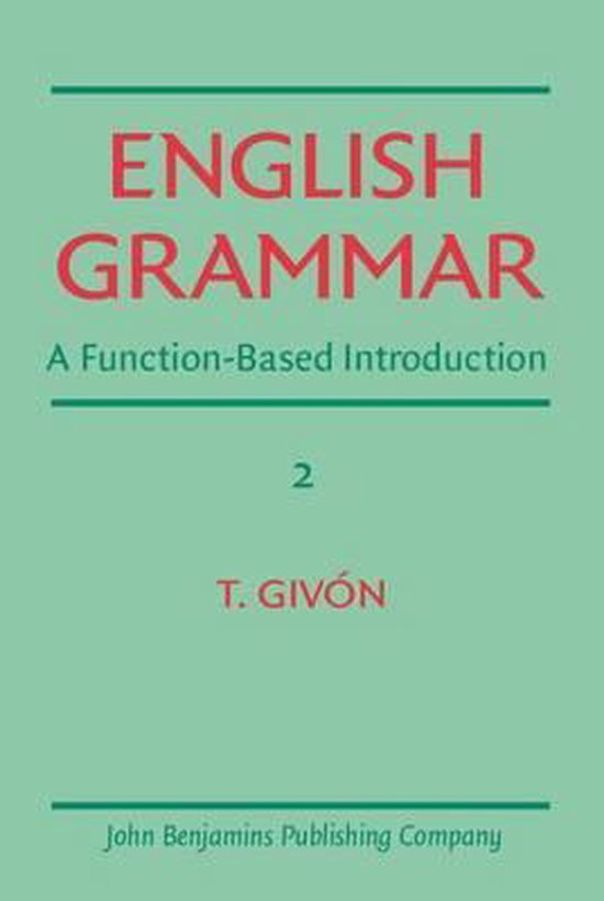 English Grammar | 9781556194580 | T. Givón | Boeken | bol.com