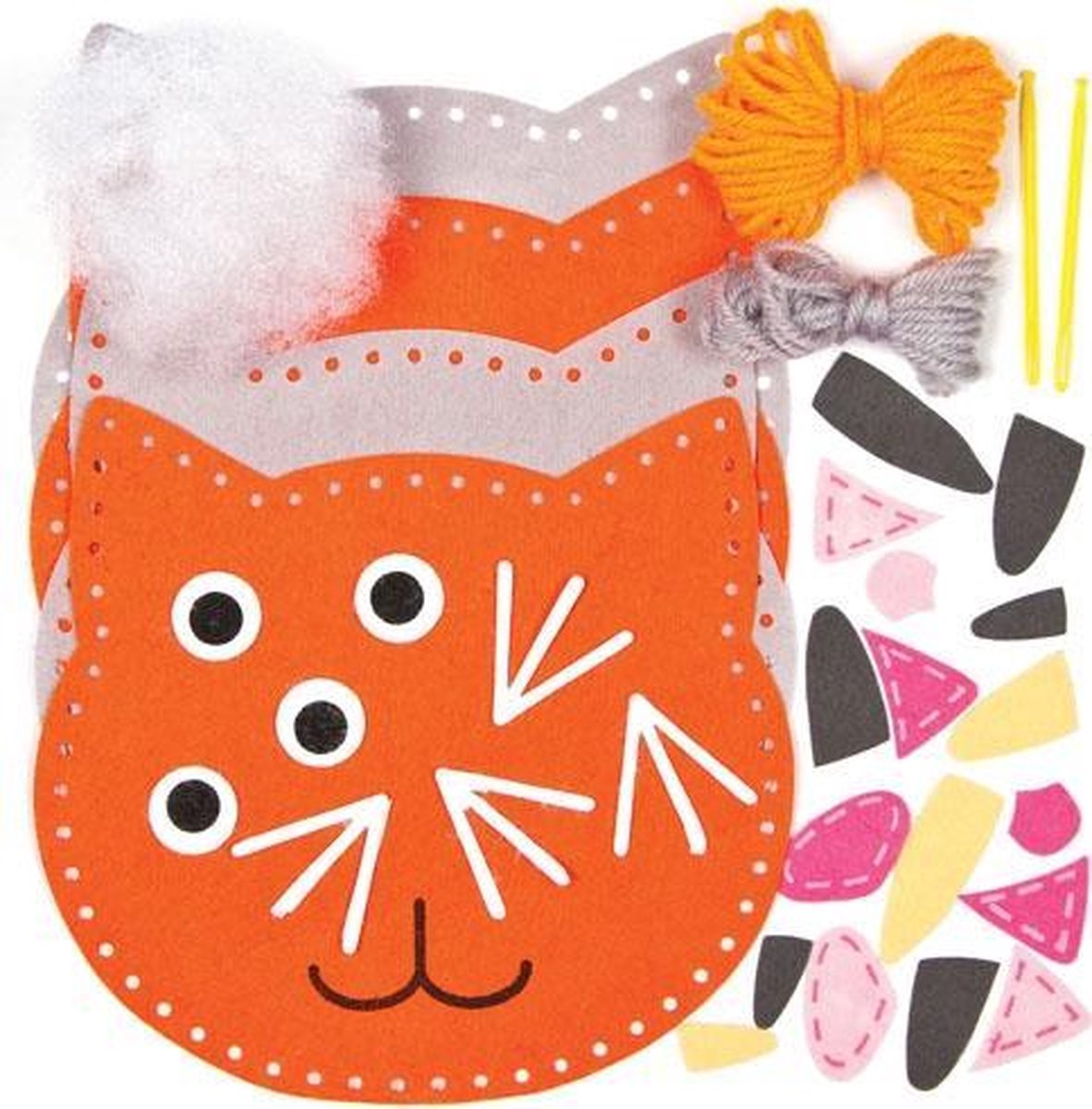 Maak ontwerp je eigen naaiset kussens kat - knutselspullen voor ...