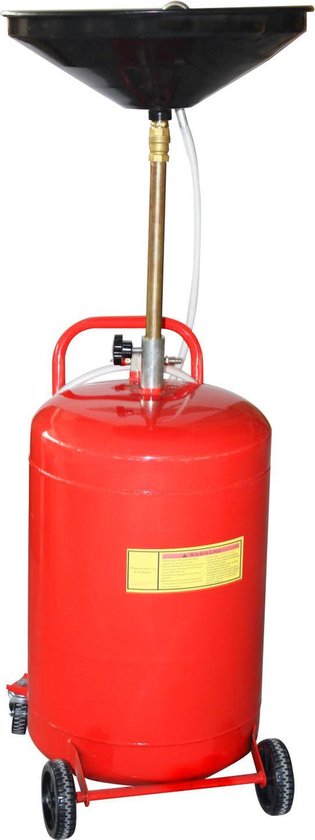 Olie opvangtank afvoer tank met luchtafvoer en trechter - oil drain ...