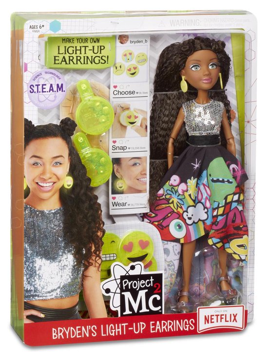 Project Mc2 Experiment met Pop - Bryden's Light Up Earrings | bol