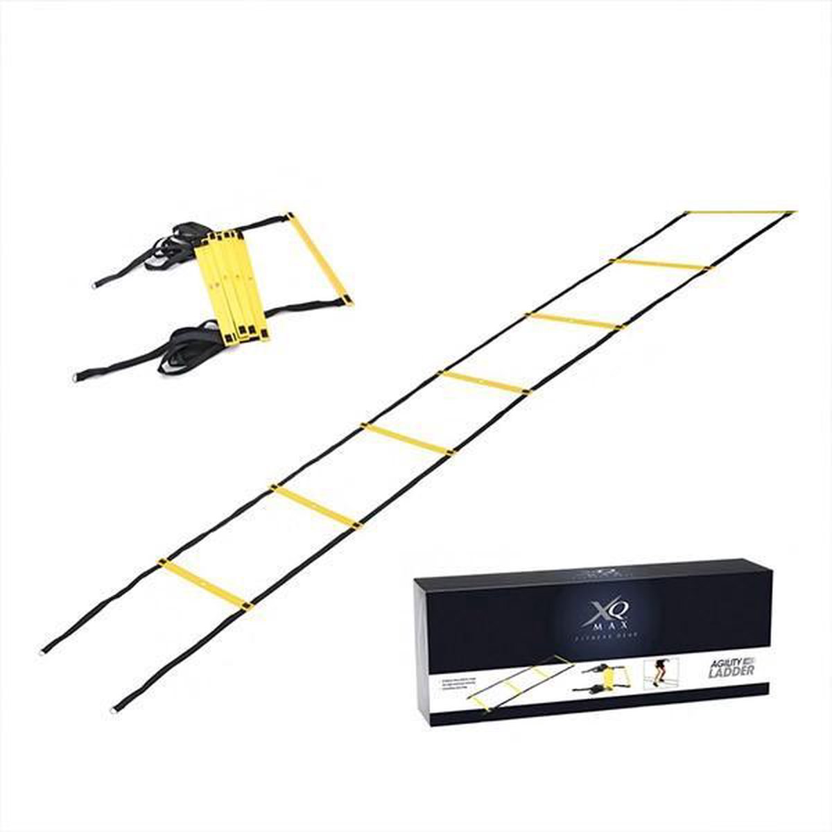XQ Max Agility Ladder zwart/geel, 4 meter | bol.com