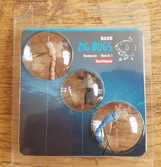 Zig Bugs Nash Naturals-Hatch 1, barbless | bol