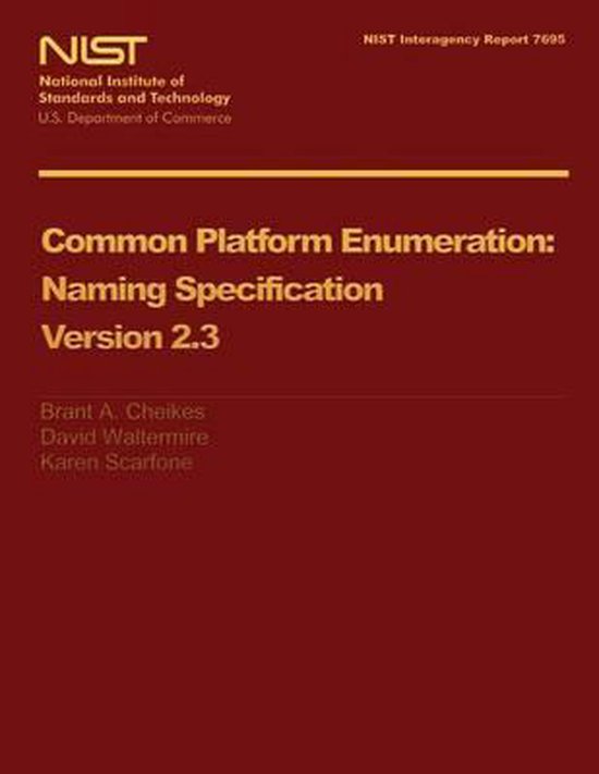 Common Platform Enumeration Naming Specification Version 2.3 ...