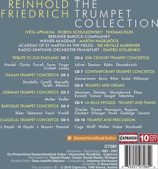 Reinhold Friedrich - The Trumpet Collection (10 CD), Reinhold Friedrich ...