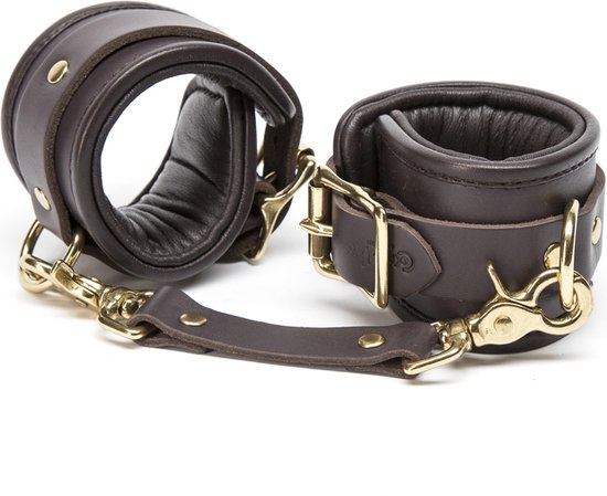 Coco de Mer - Leren Handboeien L/XL Bruin | bol.com