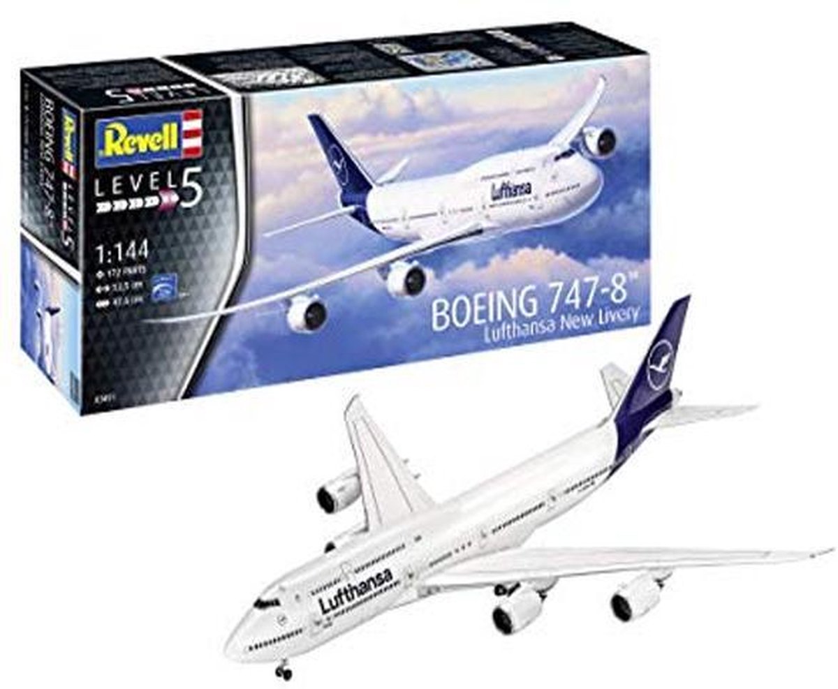 Revell 03891 Boeing 747-8 Lufthansa New Livery Vliegtuig (bouwpakket) 1 ...