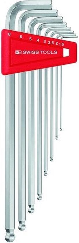 PB Swiss Tools Kogelkop-Inbussleutelset - PB 212.LH-8 - 8-delig | bol