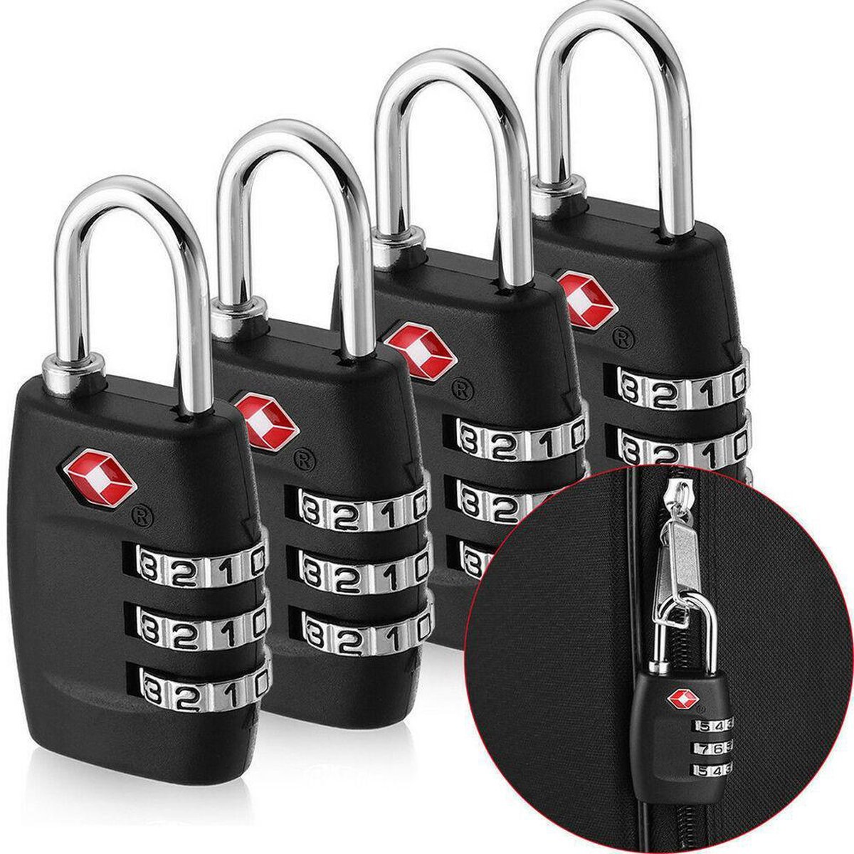 Cadenas TSA pour valise 1 pièce - Serrure à combinaison de bagages avec ...