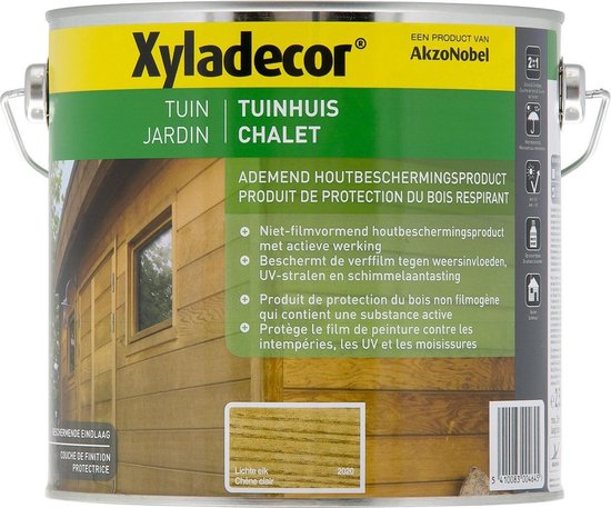 Xyladecor Tuinhuis - Houtbeits - Mat - Lichte Eik - 2.5L | bol.com