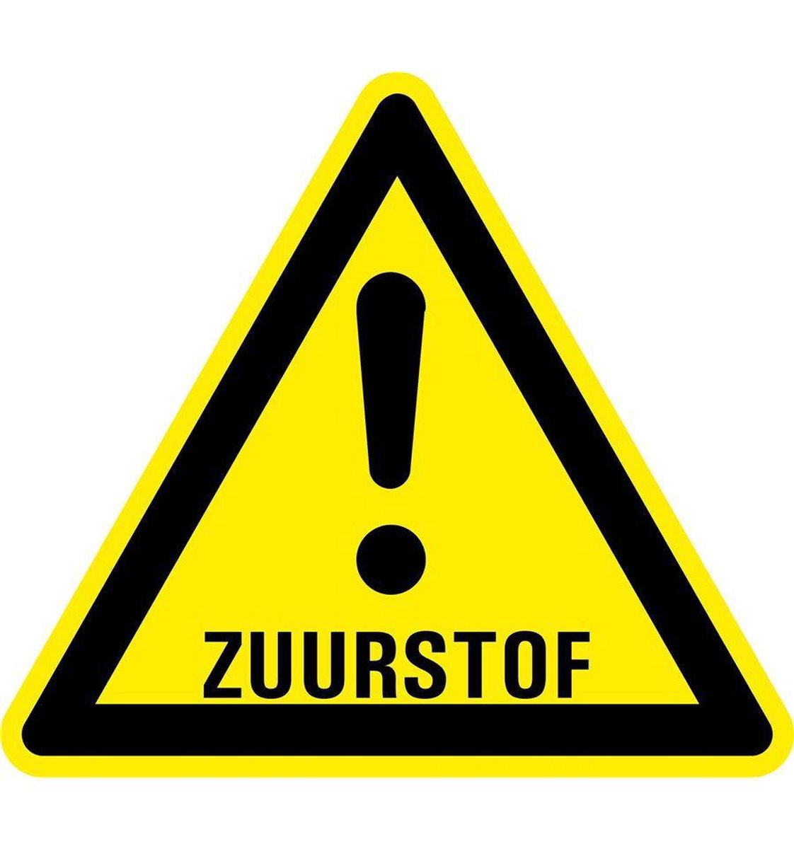 Waarschuwingssticker zuurstof 50 mm - 10 stuks per kaart | bol.com