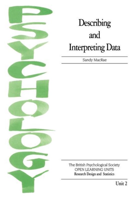Describing and Interpreting Data | 9781854331144 | Sandy Macrae ...