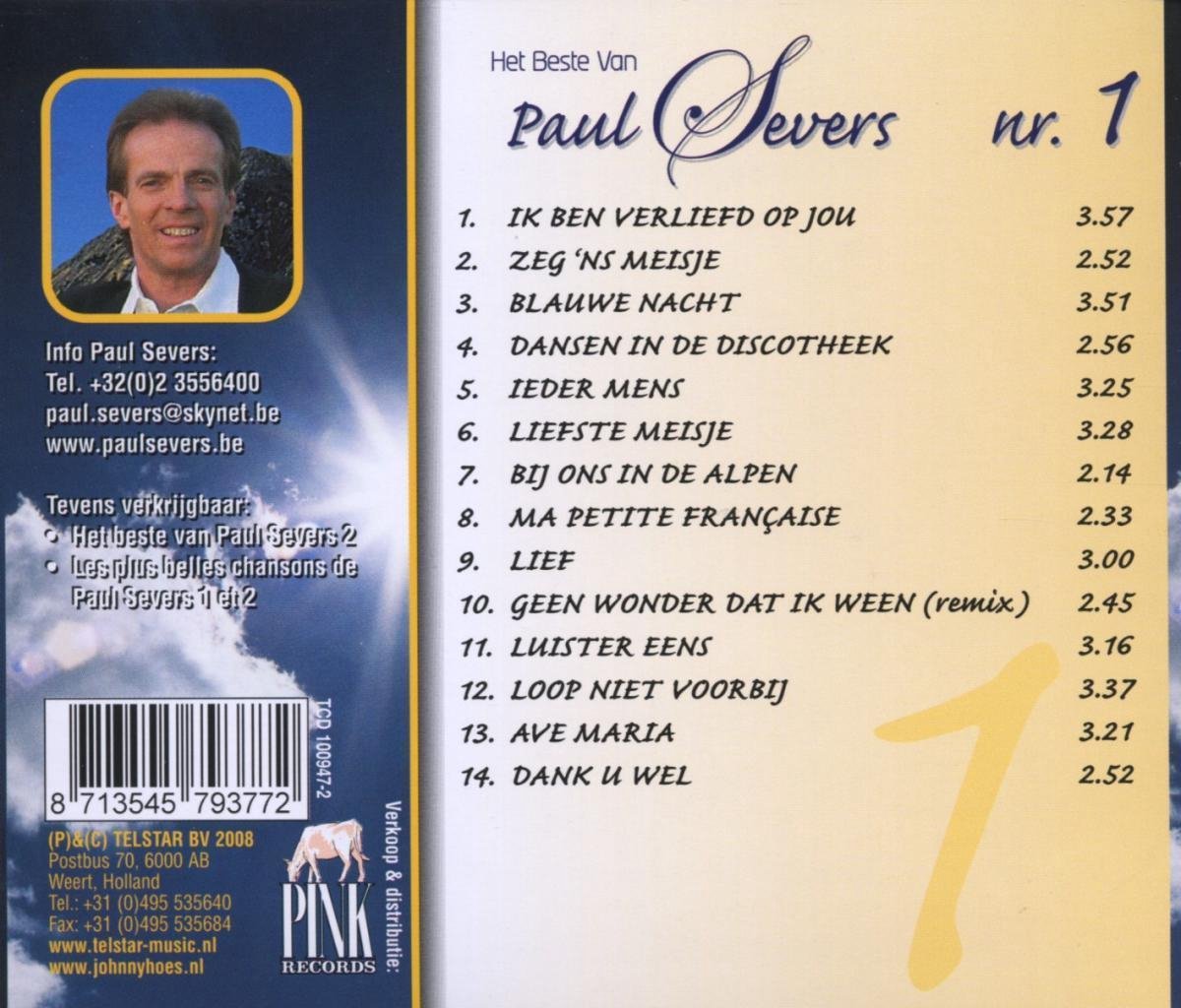 Het Beste Van Paul Severs Nr 1, Paul Severs | CD (album) | Muziek | bol.com