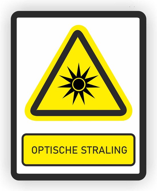 Jerma - Optiche Straling - ISO norm - waarschuwing sticker - 20x25cm. | bol