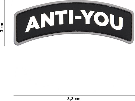 101 Inc Embleem 3D Pvc Anti-You Zwart 9040 | bol