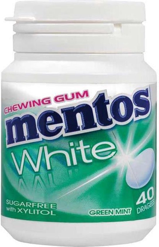 Mentos Gum White Green Mint 6 x 60GR - Voordeelverpakking | bol