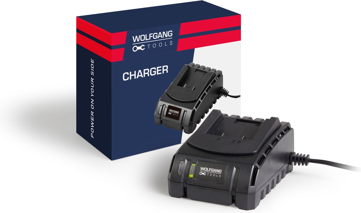 WOLFGANG Enkel laadstation C-2015S - 20V acculader met C-2005 stekker ...