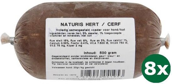 8x500 gr Naturis hert/rund | bol