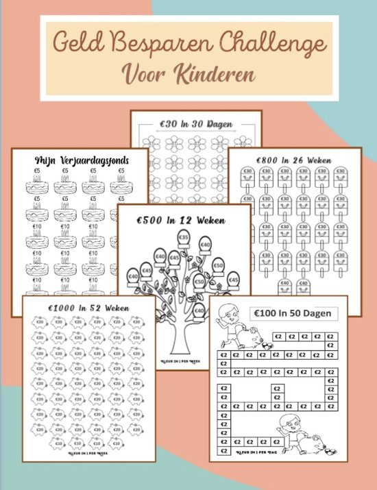 Geld besparen challenge - kinderen - leren sparen - handig met geld ...