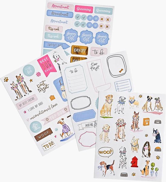 ECCOLO Beth Briggs Collection Fun Sticker Book Pad, Dogs, 12,7 x 17,78 ...