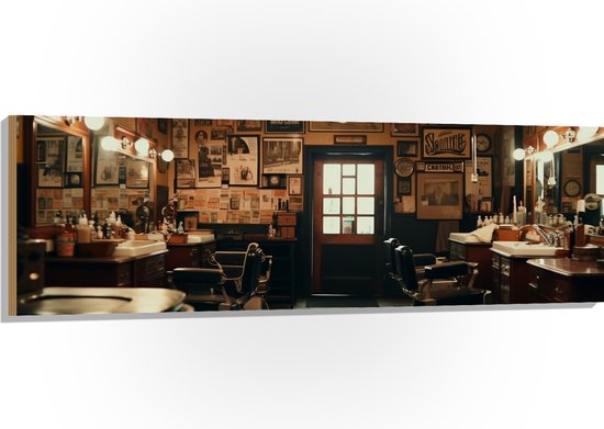 Hout - Kapper - Zaak - Oud - Schilderijen - 150x50 cm - 9 mm dik - Foto ...