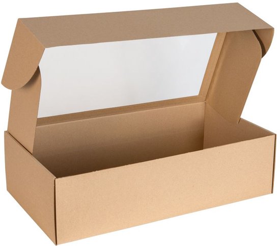 Rechthoekige Mode Doos met Venster, Geschenkdoos 55x30x15 cm | bol