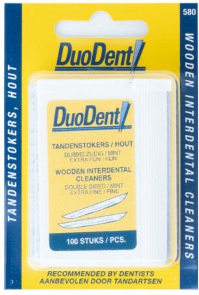 2x Duodent Houten Tandenstokers 580 100 stuks | bol