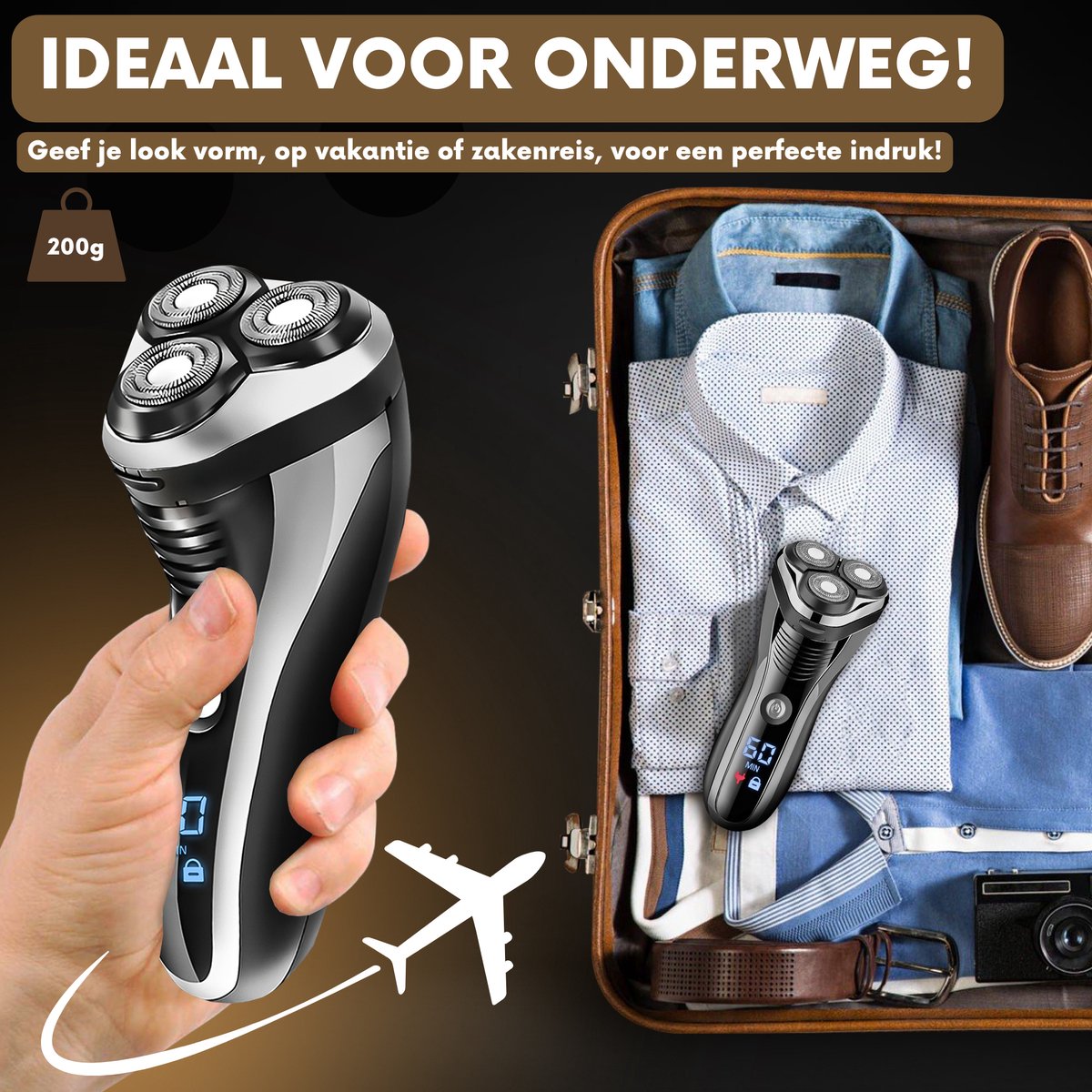 2-in-1 Scheerapparaat Mannen met Trimmer S1111 + Extra Scheerkop - Sansbeaute® - Nat & Droog ...
