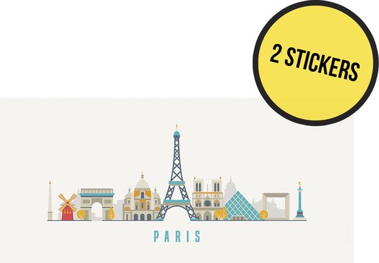 Stickers Paris Skyline | 18 x 8 cm | Parijs | France | Frankrijk ...