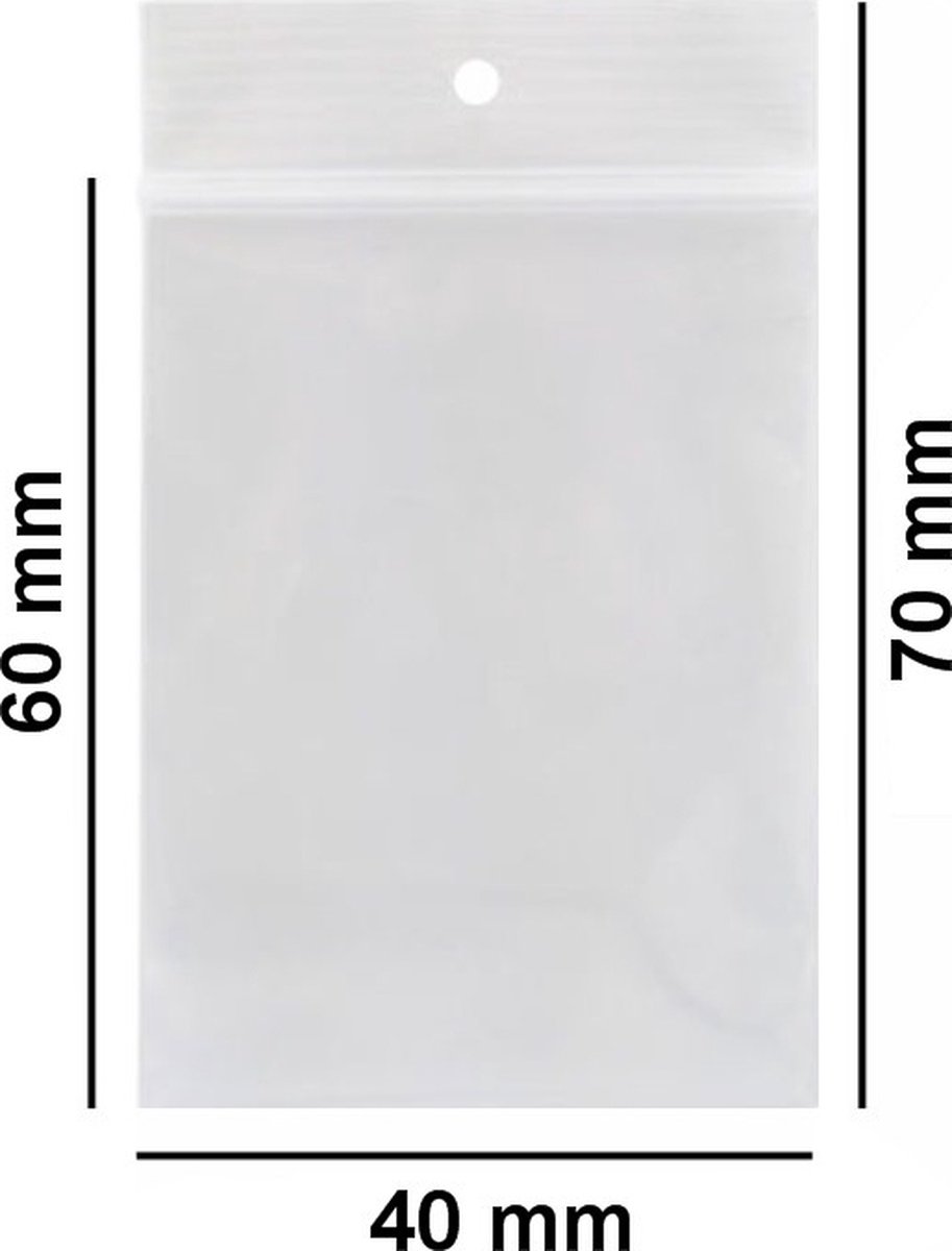Fako Bijoux® - Gripzakjes - 40x60mm - Verpakkingszakjes - Hersluitbare ...