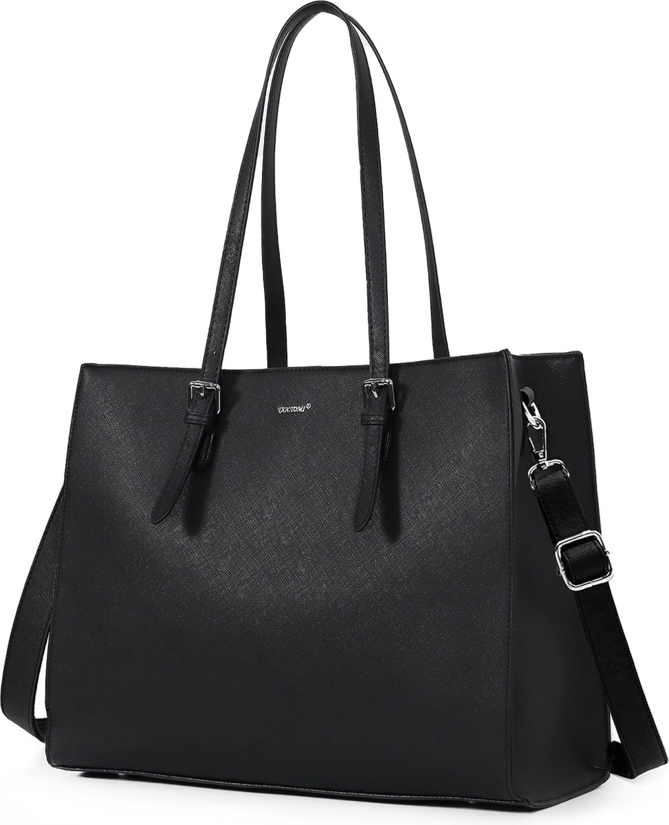 TAN.TOMI Dames Handtassen, Dames Tas Shopper met rits - 15.6 inch ...