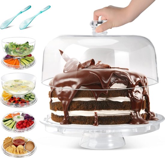 Bulle à gâteau transparente avec dôme, support à gâteau ...