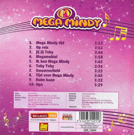 Mega Mindy - De Grootste Hits (CD + Boekje) - Studio 100 CD-collectie ...