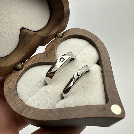 CouplesPicks Zon & Maan Ringen - Vlakke Kanten - Stijlvol en Aanpasbaar ...