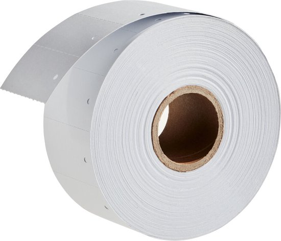 Goodline® - Witte Kartonnen Labels op Rol / Hangetiketten - 30x50mm | bol