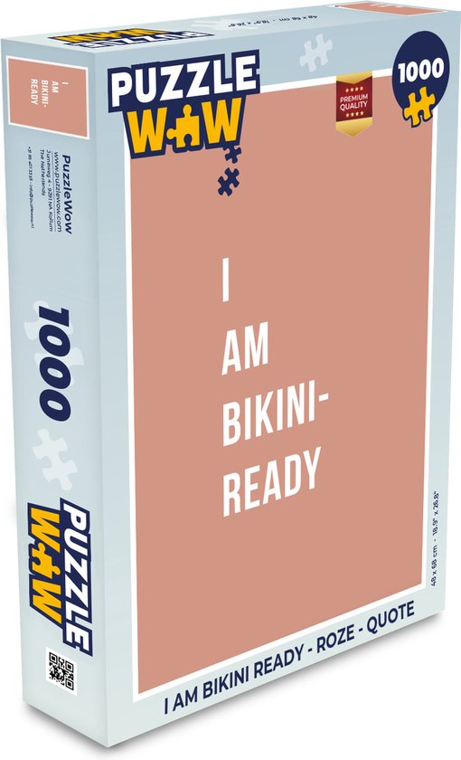 Puzzel I am bikini ready - Roze - Quote - Legpuzzel - Puzzel 1000 ...