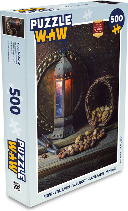 Puzzel Boek - Stilleven - Walnoot - Lantaarn - Vintage - Legpuzzel ...