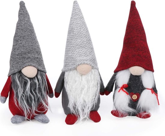 Kerstdecoratie, kabouter, 8 stuks, Zweedse kabouter, kerstkabouters ...