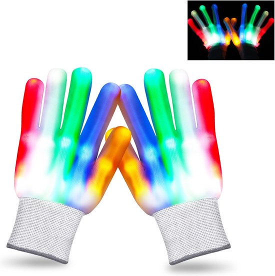 Equivera Led Handschoenen - 6 modes - Lichtgevende Handschoenen - Feest ...
